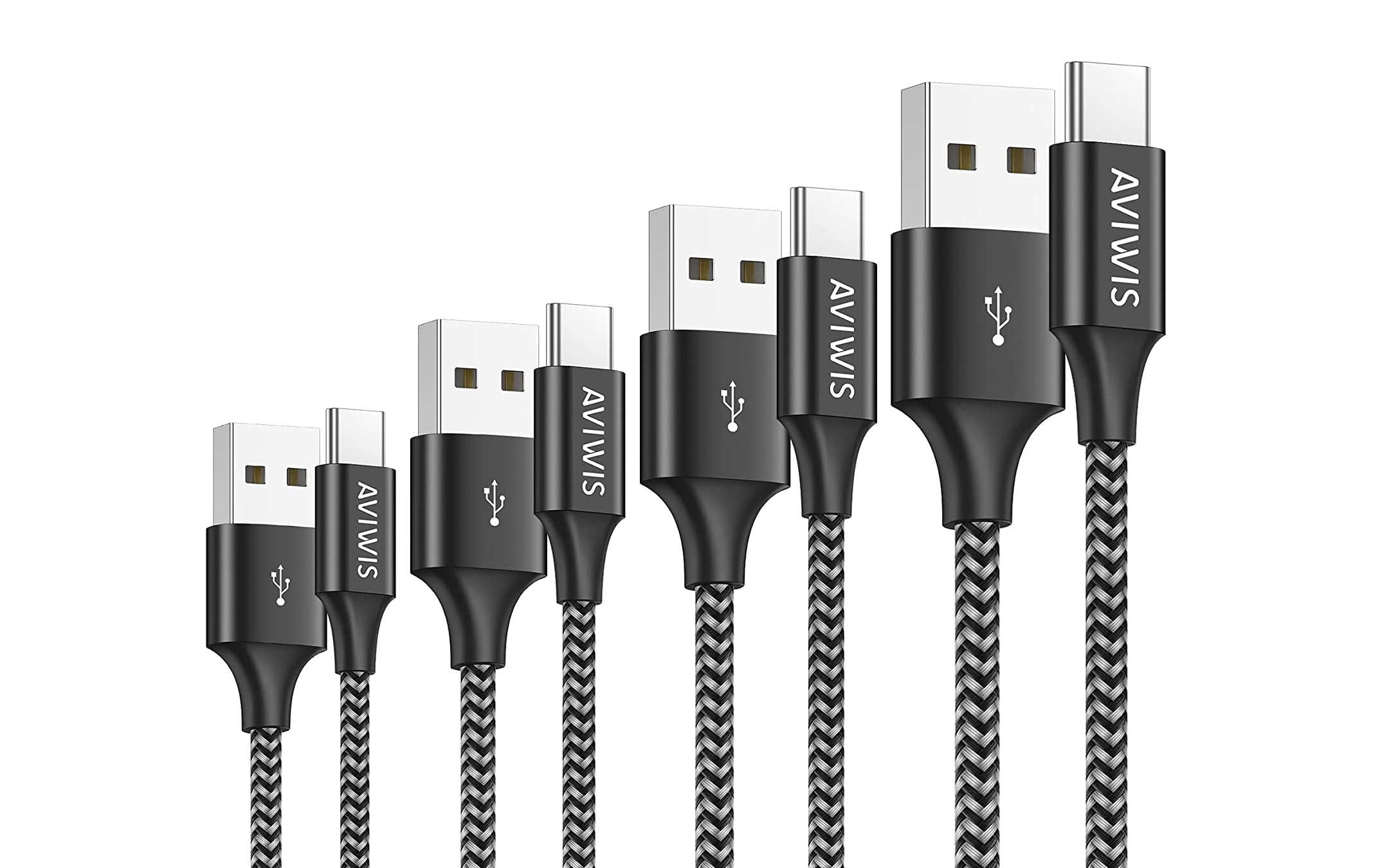 Offerta Amazon: pack da 4 cavi USB-C in nylon intrecciato a meno di 10€